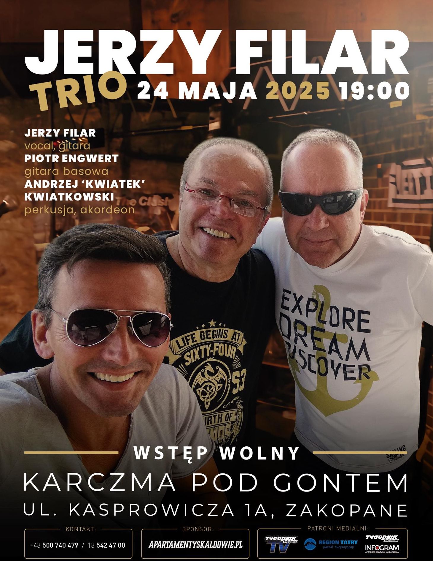 [24tp.pl] Jerzy Filar Trio zagra w Karczmie pod Gontem